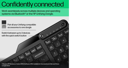 HP 475 Dual-Mode Wireless Keyboard | Buy Online | 100% money back ...