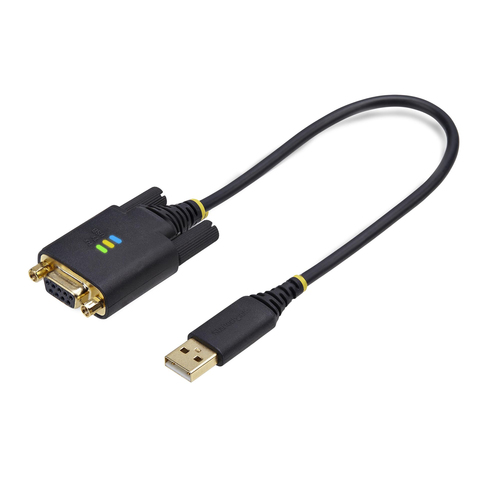 StarTech.com 1ft (30cm) USB to Null Modem Serial Adapter Cable, COM ...