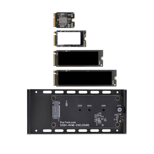 StarTech.com USB4 M.2 NVMe Enclosure, 40Gbps, External USB-C ...