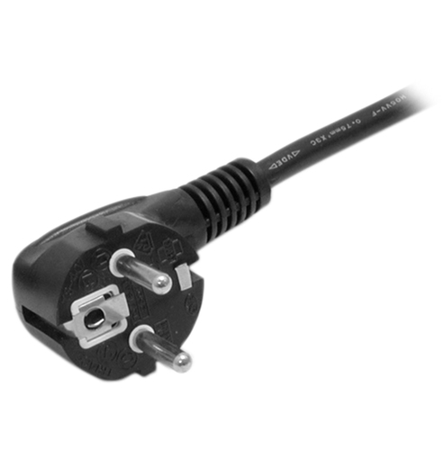StarTech.com 2m (6ft) Computer Power Cord, 18AWG, EU Schuko to C13 Power Cord, 250V 10A, Black ...