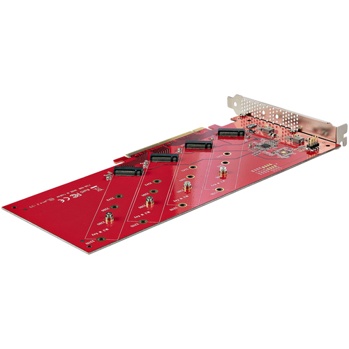 StarTech.com Quad M.2 PCIe Adapter Card, PCIe x16 to Quad NVMe or AHCI ...