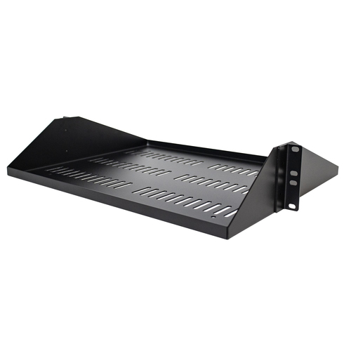 StarTech.com 2U Server Rack Shelf, Center Mounted Universal Vented ...