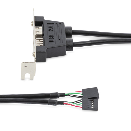 StarTech.com 2 Port USB A Female Low Profile Slot Plate Adapter | Buy ...